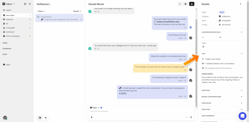 Chat integration with Intercom (For administrators)